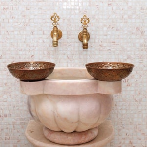 Large Hamam Sink, Hamam Basin, Turkish Hamam Sink, Hamam Kurna, Blush ...