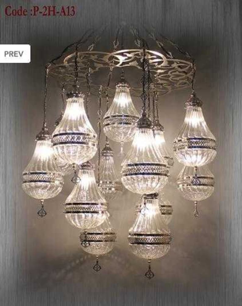 Blown Glass Ottoman Chandelier Luxurious Chandelier | Etsy