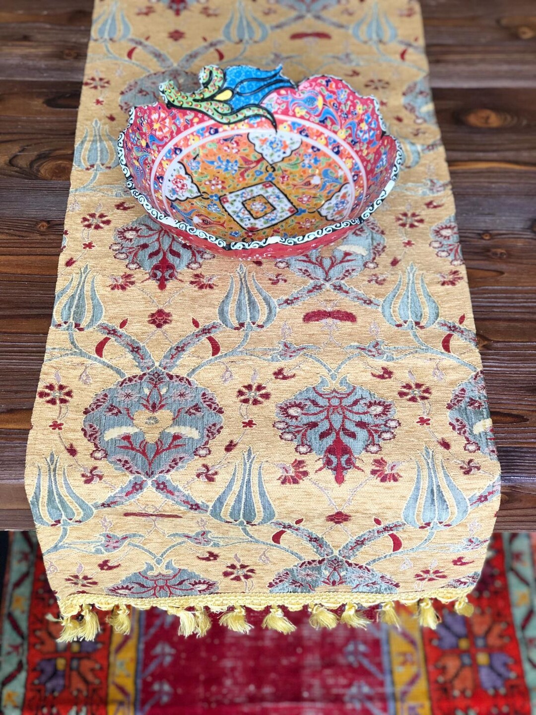 Turkish Oriental Table Runner, Oriental Table Runner, Table Runner ...