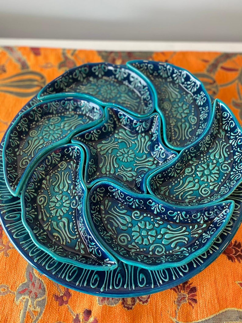 Turkish Ceramic Breakfast Set Meze Serving Set Tapas Serving | Etsy