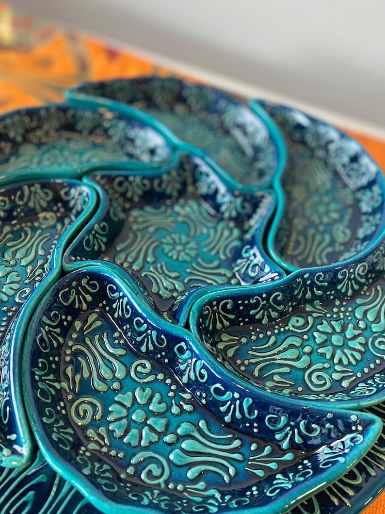 Turkish Ceramic Breakfast Set Meze Serving Set Tapas Serving | Etsy