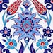 4x Turkish Ceramic Tile, Set of 4, Bathroom Tiles, Hamam Tile, Kitchen ...