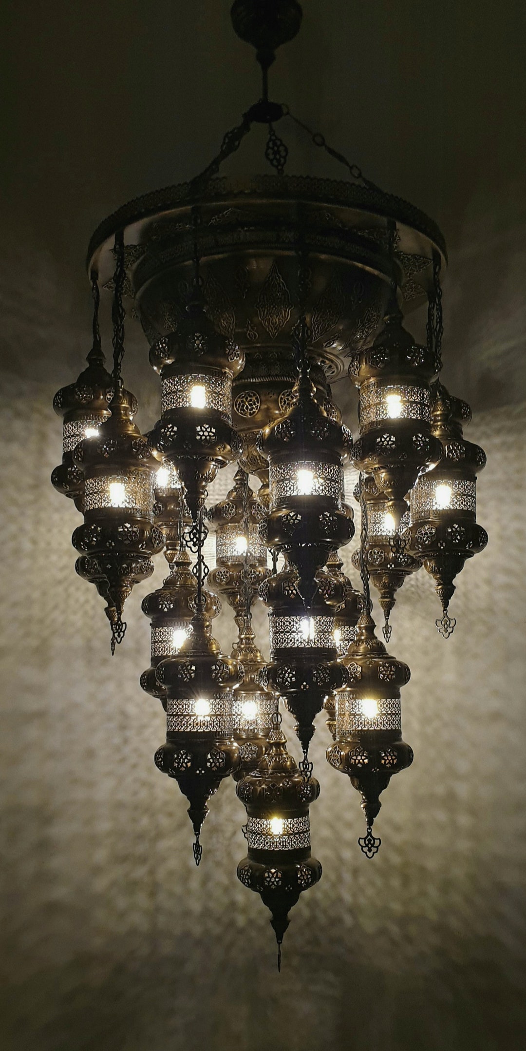 Exclusive Ottoman Chandelier, Lantern Style 15 Lamps Chandelier ...