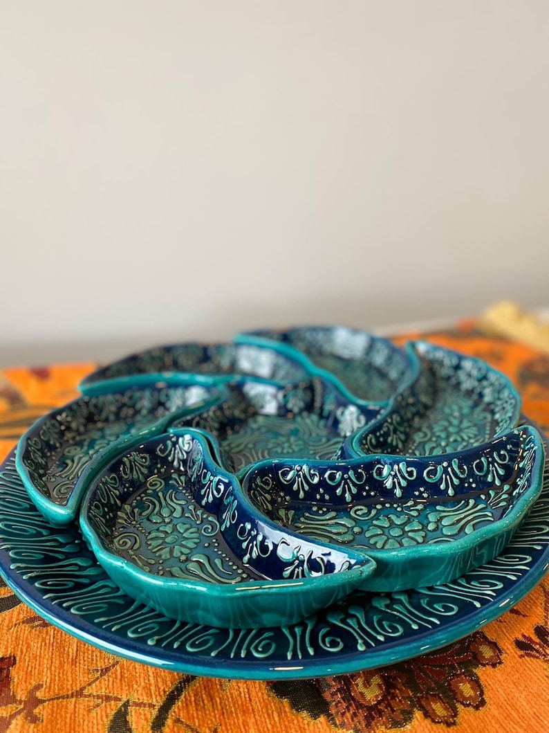 Turkish Ceramic Breakfast Set Meze Serving Set Tapas Serving | Etsy