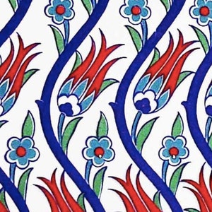 4x Turkish Ceramic Tile, Set of 4, Bathroom Tiles, Hamam Tile, Kitchen ...
