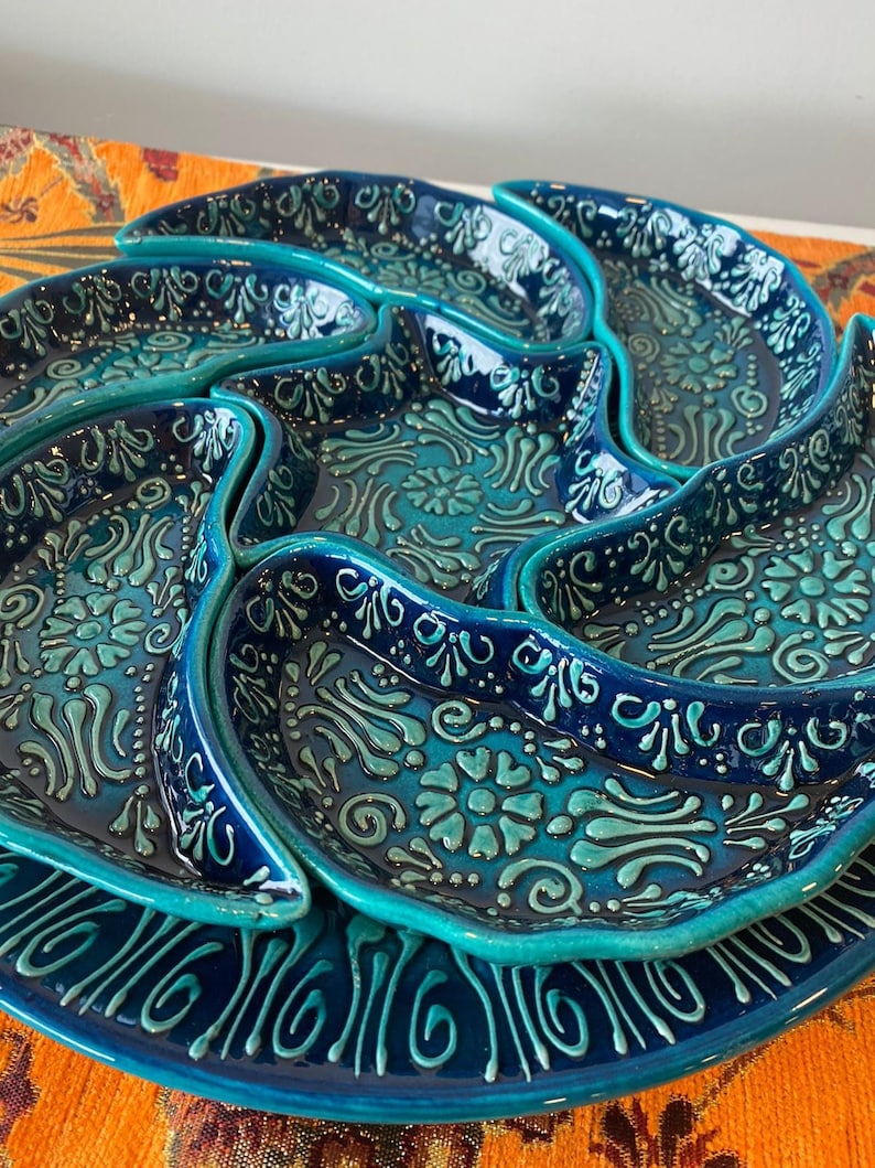 Turkish Ceramic Breakfast Set Meze Serving Set Tapas Serving | Etsy