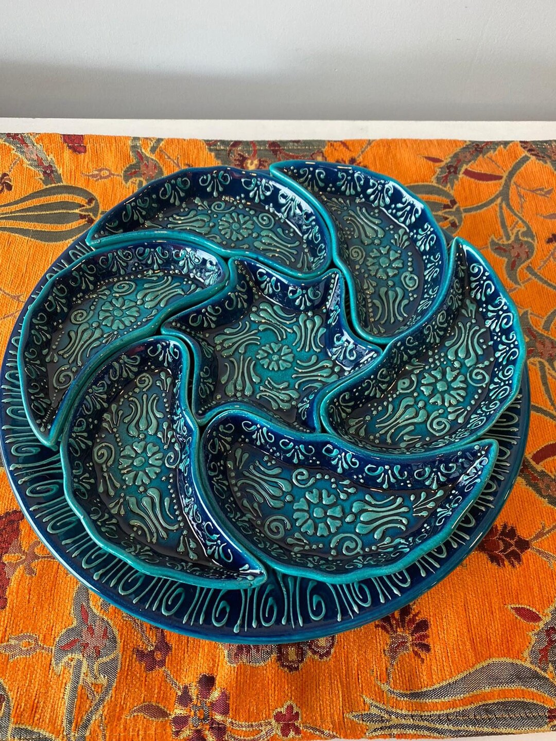Turkish Ceramic Breakfast Set, Meze Serving Set, Tapas Serving Set ...