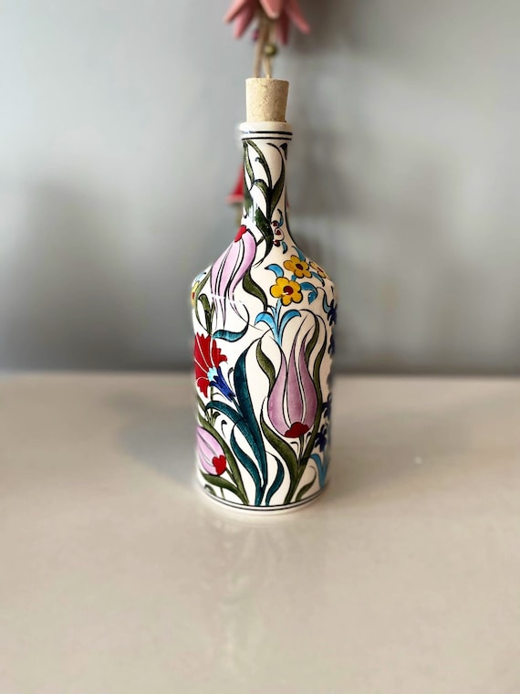 Turkish Ceramic Oil Bottle Olive Oil Bottle Ceramic Bottle - Etsy