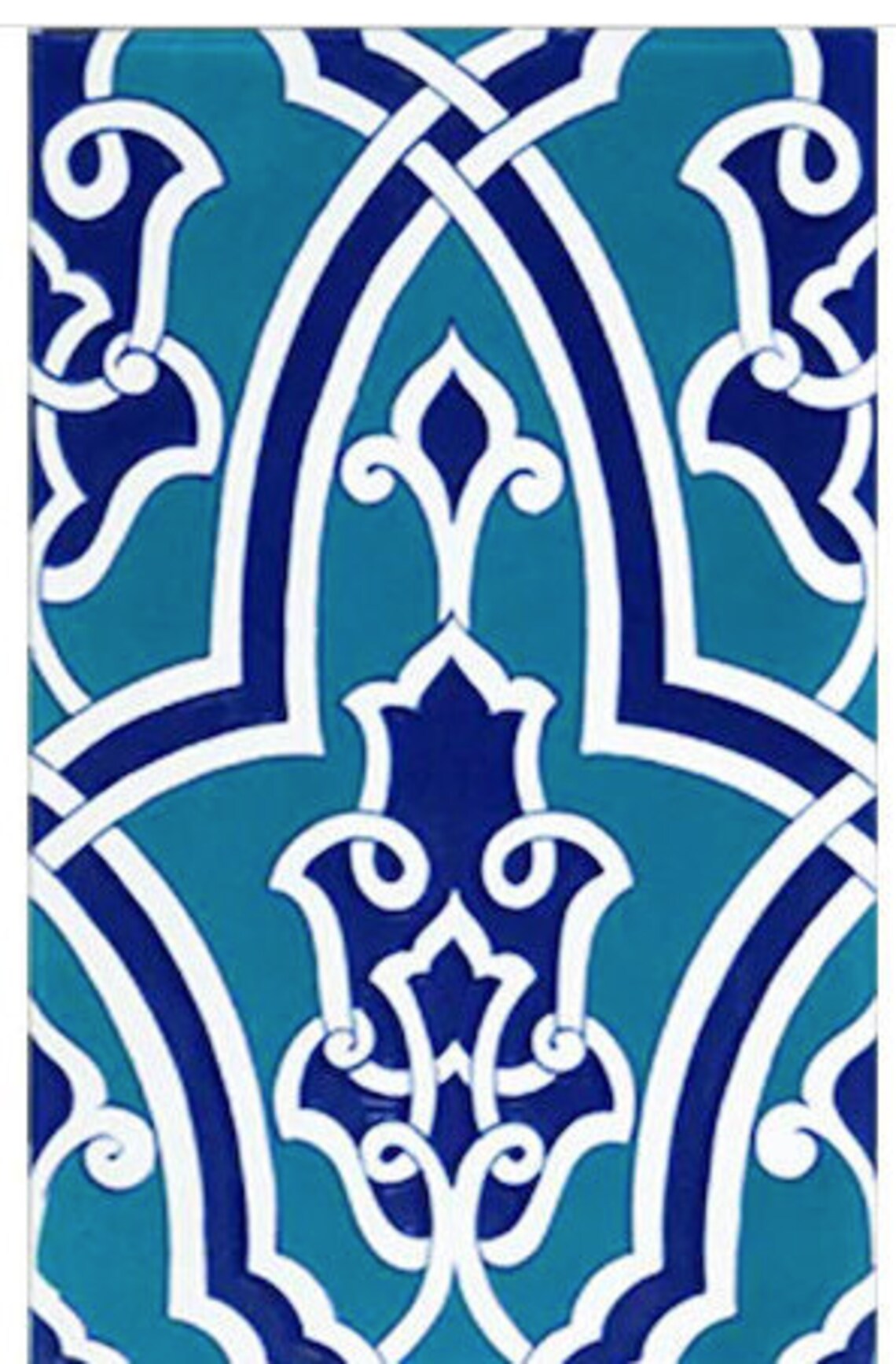 4x Turkish Ceramic Tile Set of 4 Bathroom Tiles Hamam Tile | Etsy