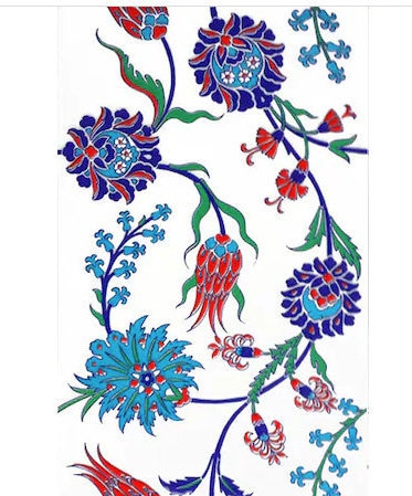 4x Turkish Ceramic Tile Set of 4 Bathroom Tiles Hamam Tile | Etsy