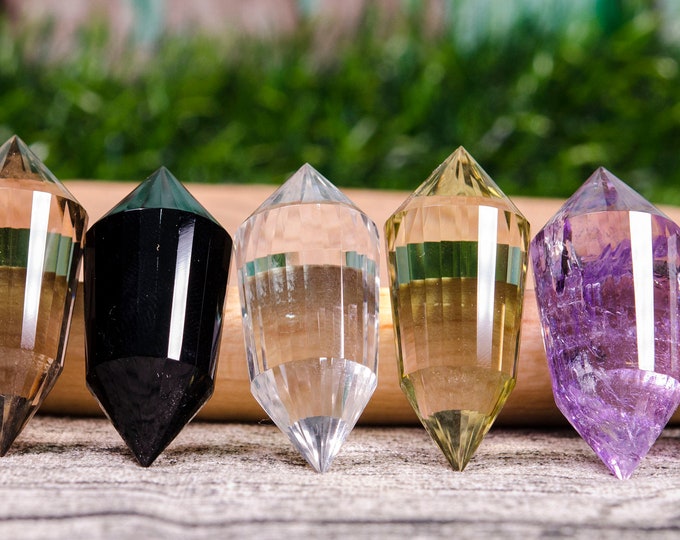 AAAAA Clear Crystal 12/24 Sided Double Terminted Point,vogel Clear ...