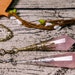 Natural Rose Crystal Pendulum,polished Gemstone Necklace,healing ...