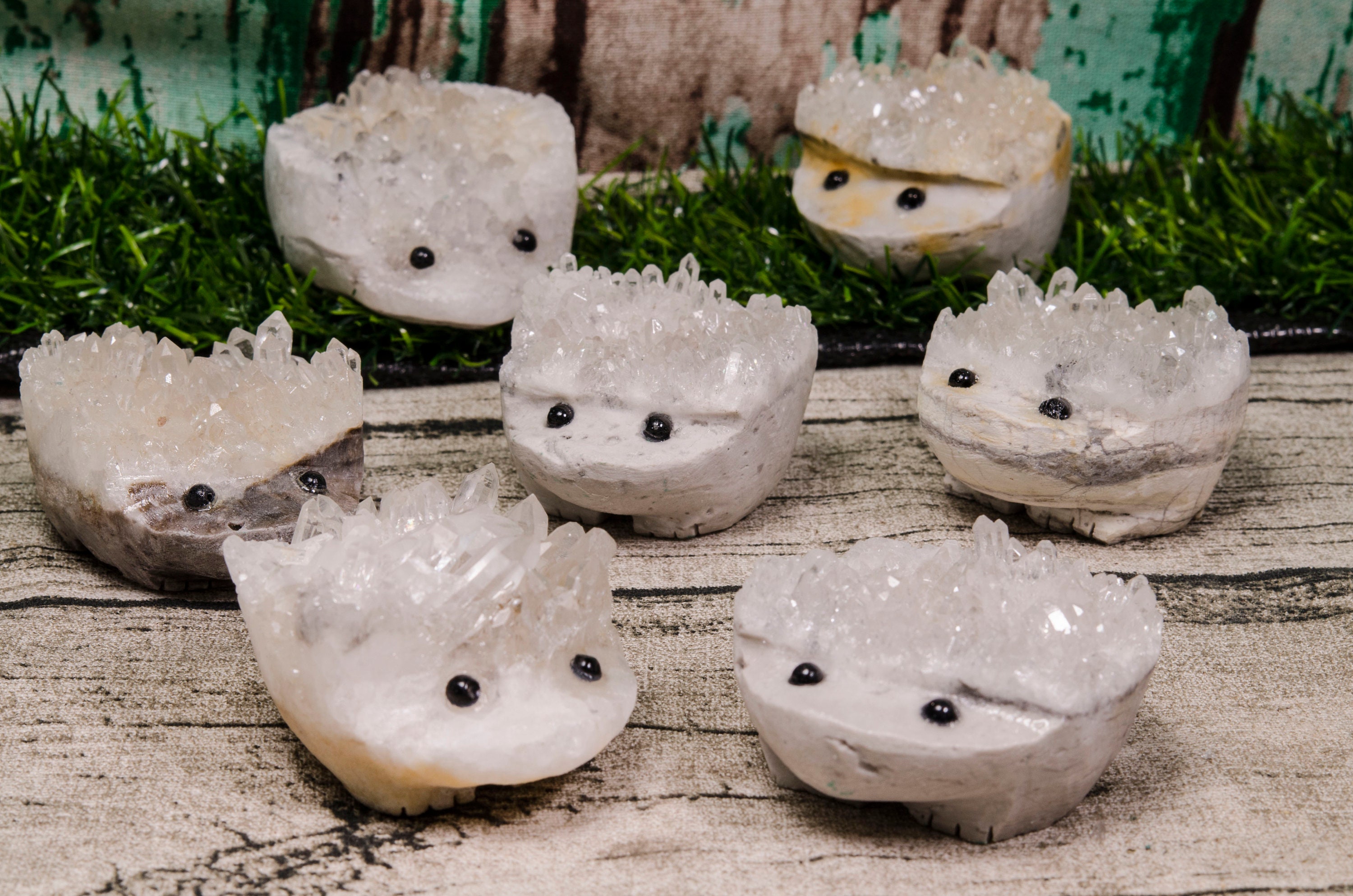 Clear Quartz Hedgehog ClusterCarved Hedgehog CrystalClear | Etsy