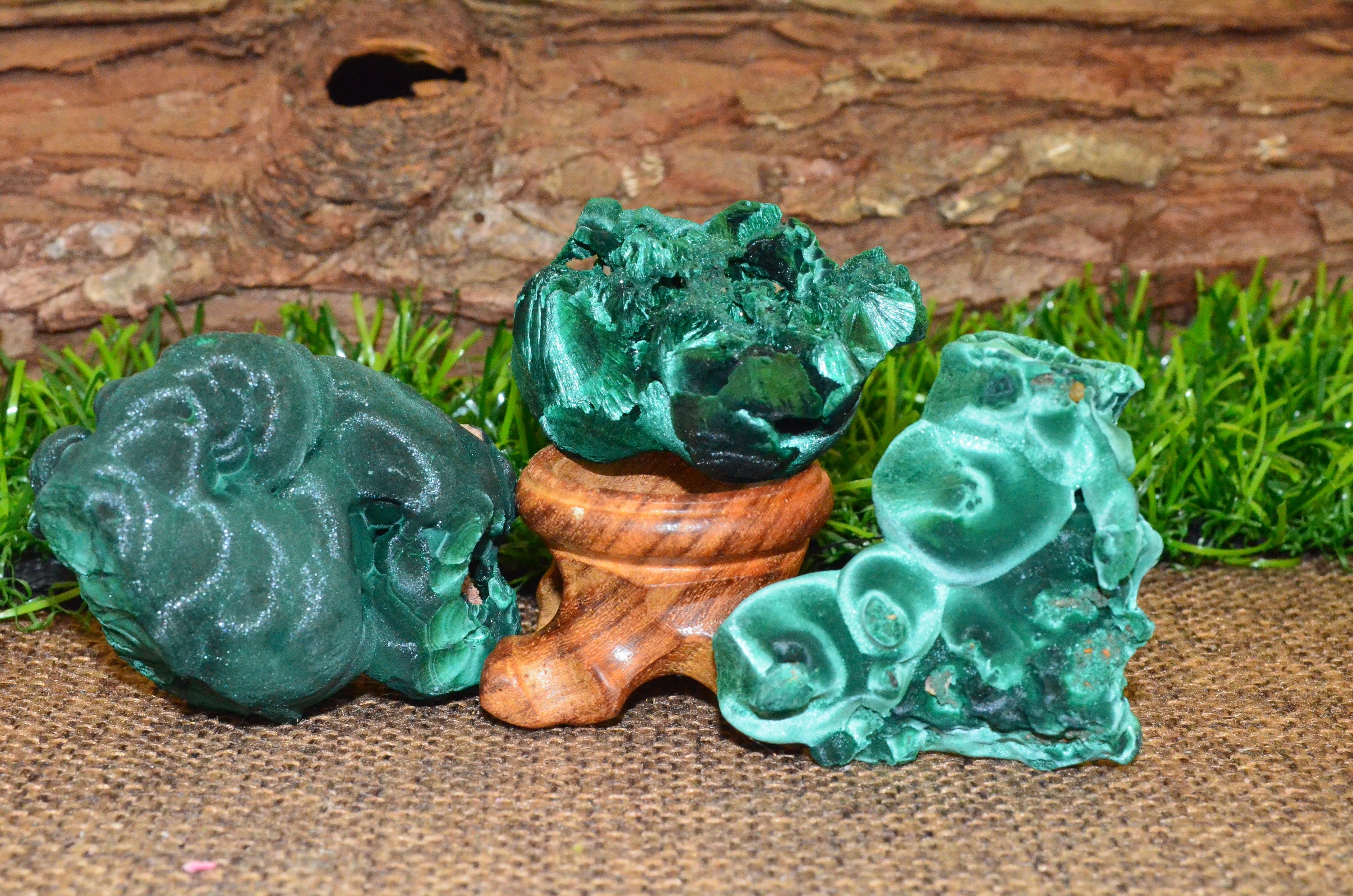 Natürlicher Malachit roh unregelmäßige Stückegrüner | Etsy