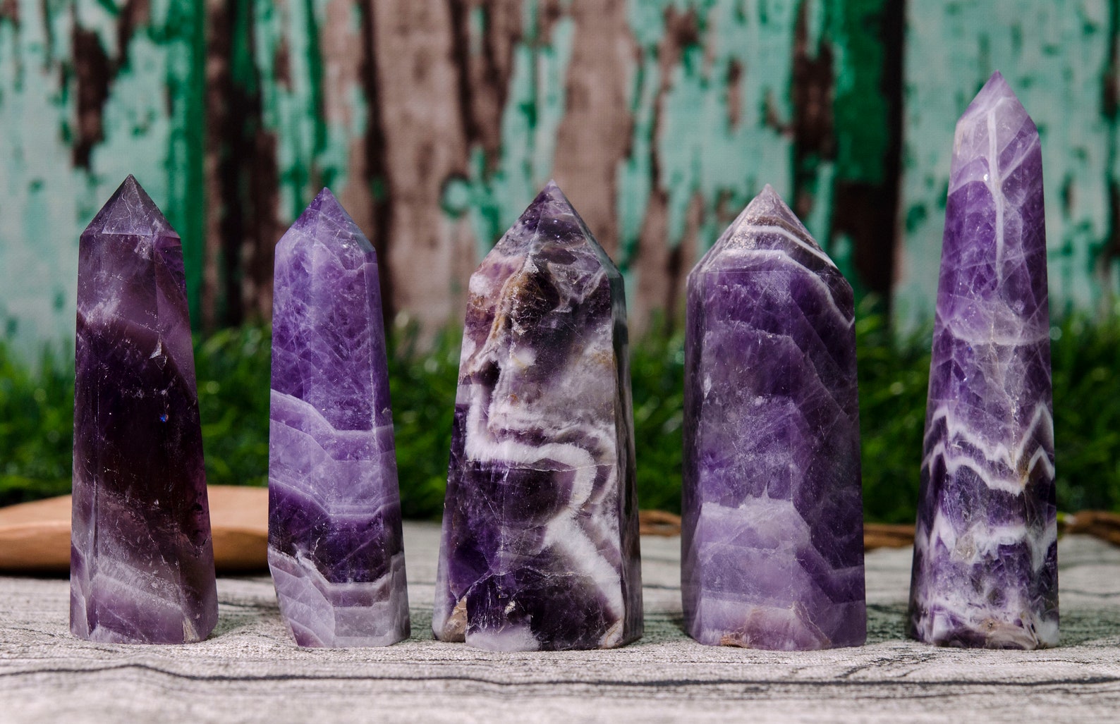 Natural Chevron Amethyst Crystal TowerAuralite 23 Crystal | Etsy