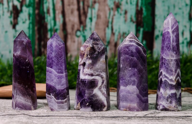 Natural Chevron Amethyst Crystal TowerAuralite 23 Crystal | Etsy
