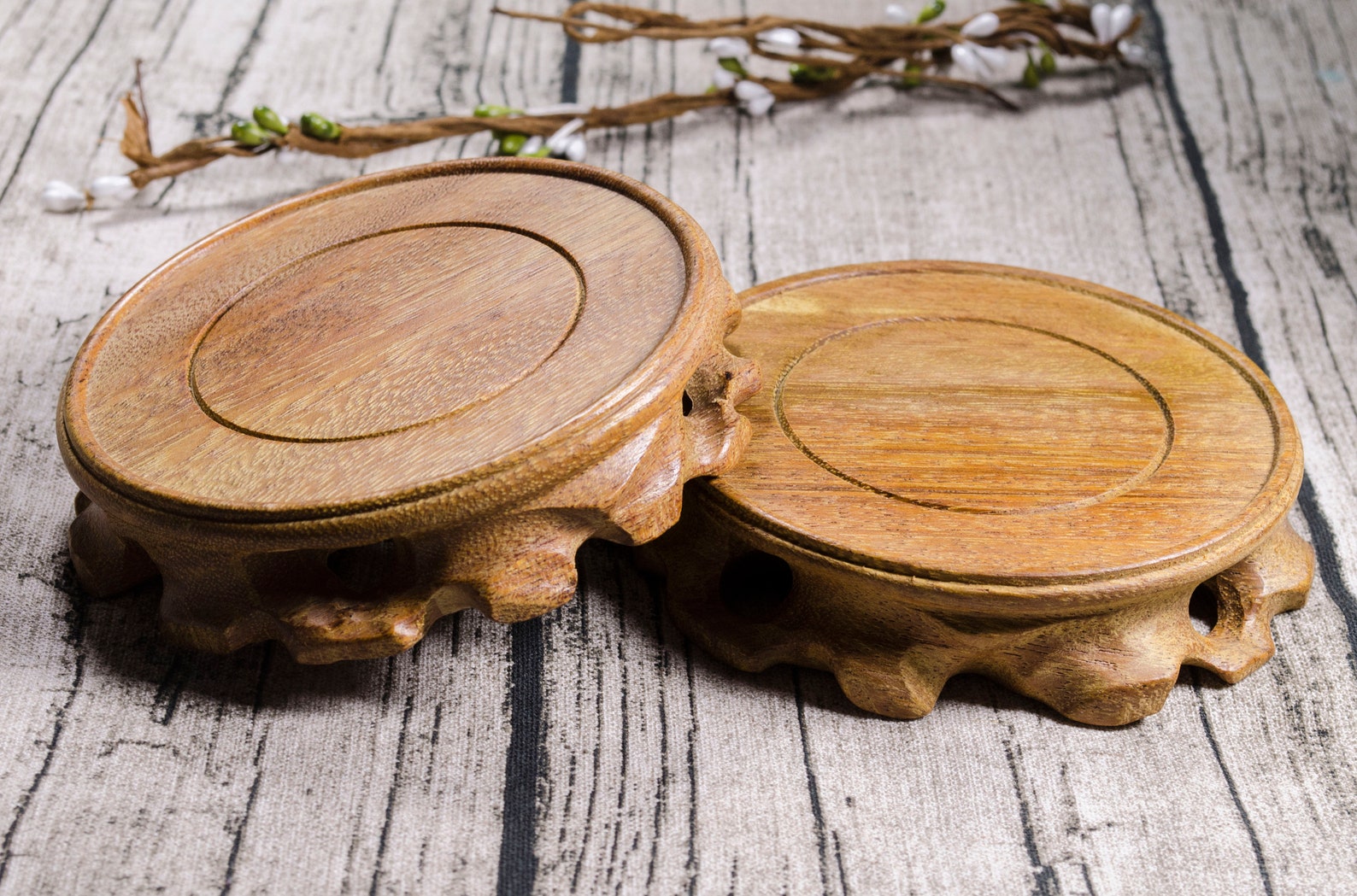 Natural Wooden StandWood StandDecorWood CarvingChinese | Etsy