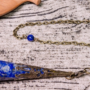 Lapis Lazuli Crystal Pendulum,polished Gemstone Necklace,healing ...