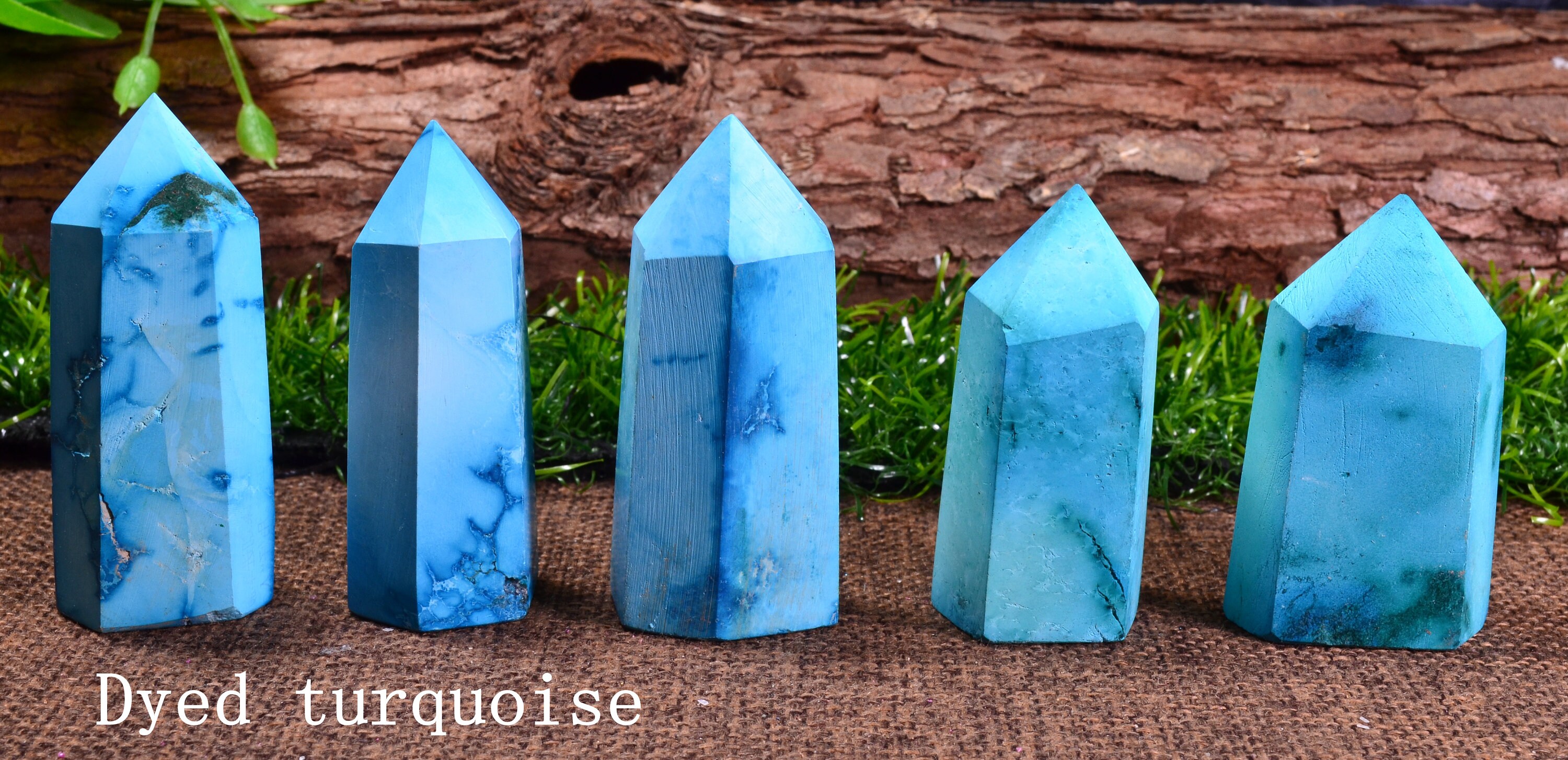 Tower of Natural Turquoise and Dyed Turquoise bluetower - Etsy