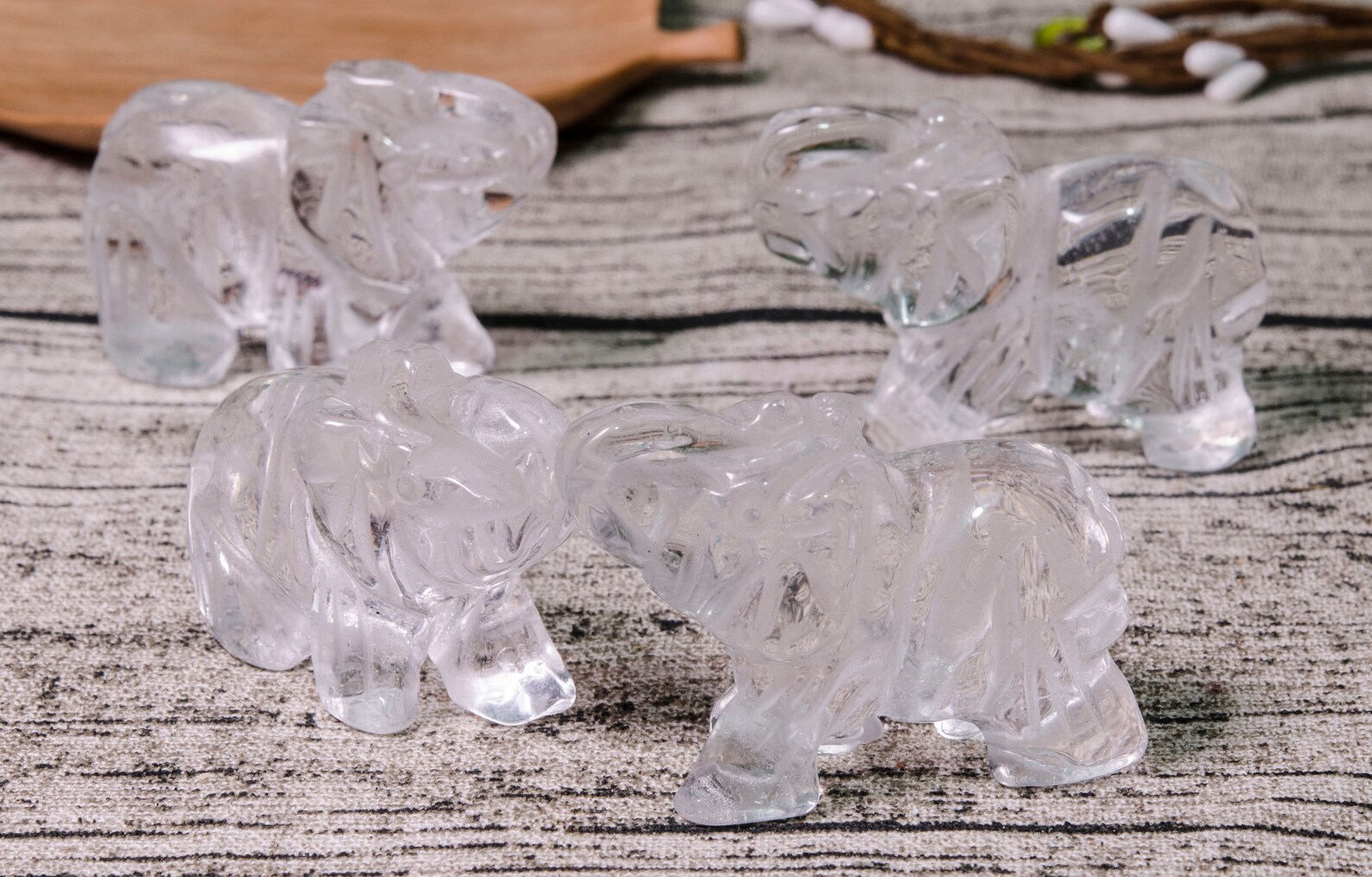 Clear Crystal Elephant Sculpturestone Animal | Etsy