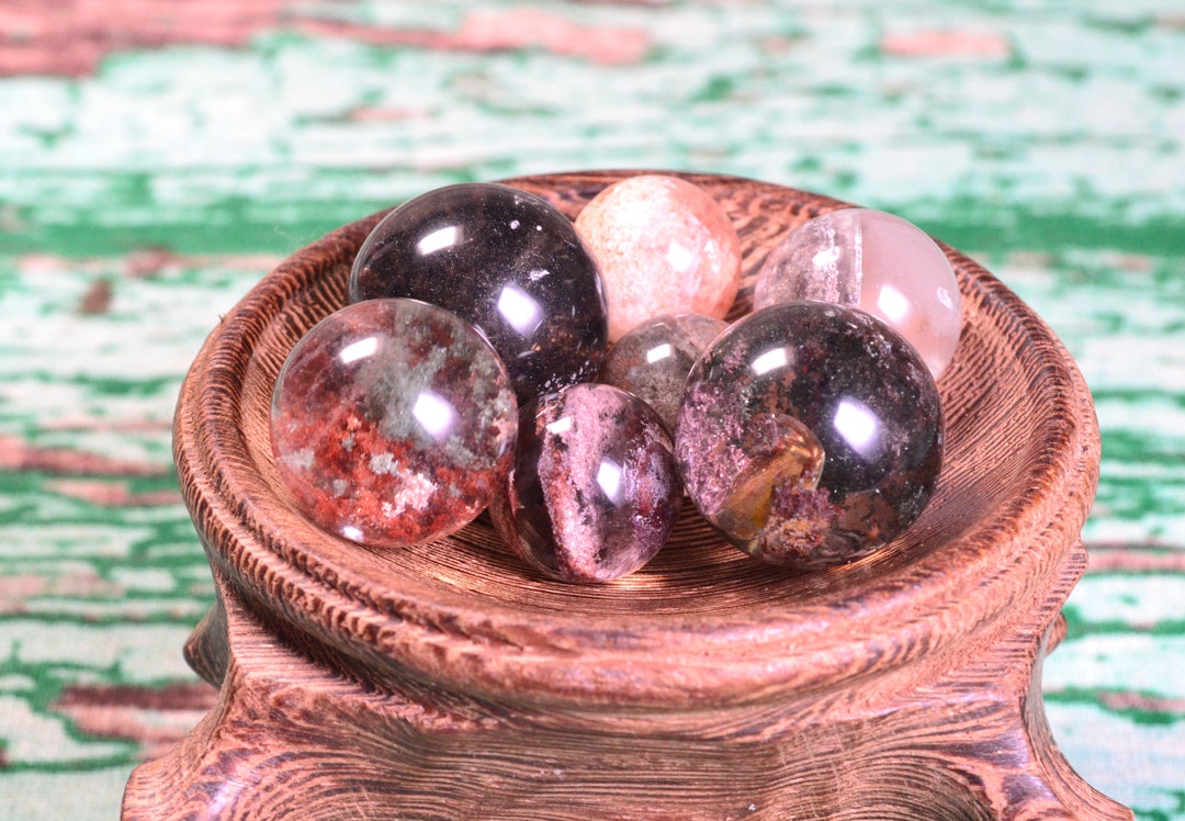 Tiny Phantom Crystal Sphere/small Phantom Quartz Balls/jewelry Making ...