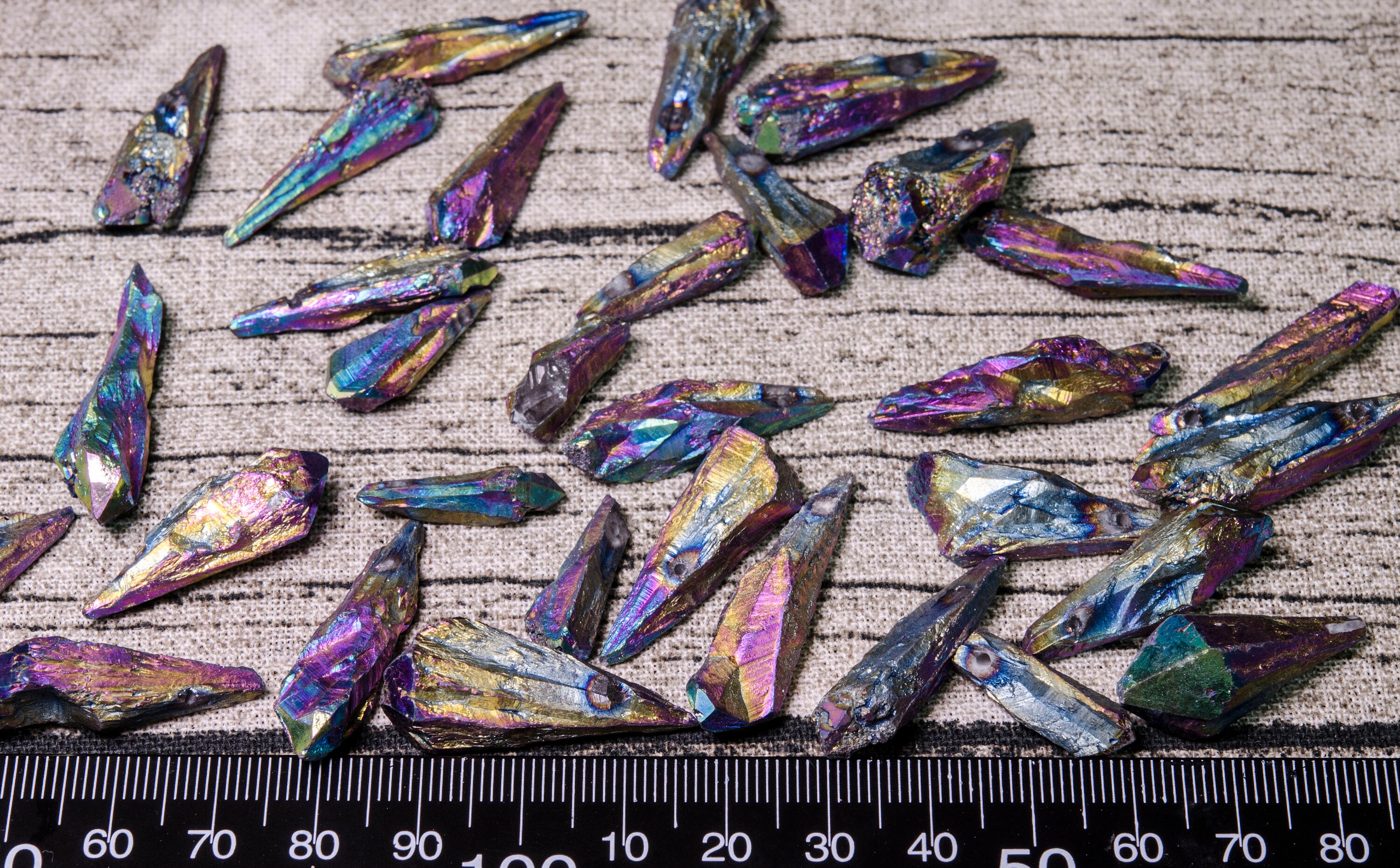 Raw Purple Rainbow Titanium Aura Quartz Pointaura Druzy | Etsy