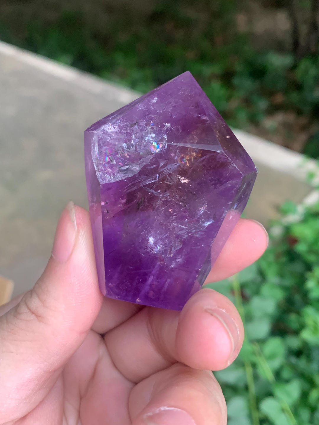 Amethyst Pyramid/rainbow Amethyst Tower/meditation Spiritual Ametrine ...