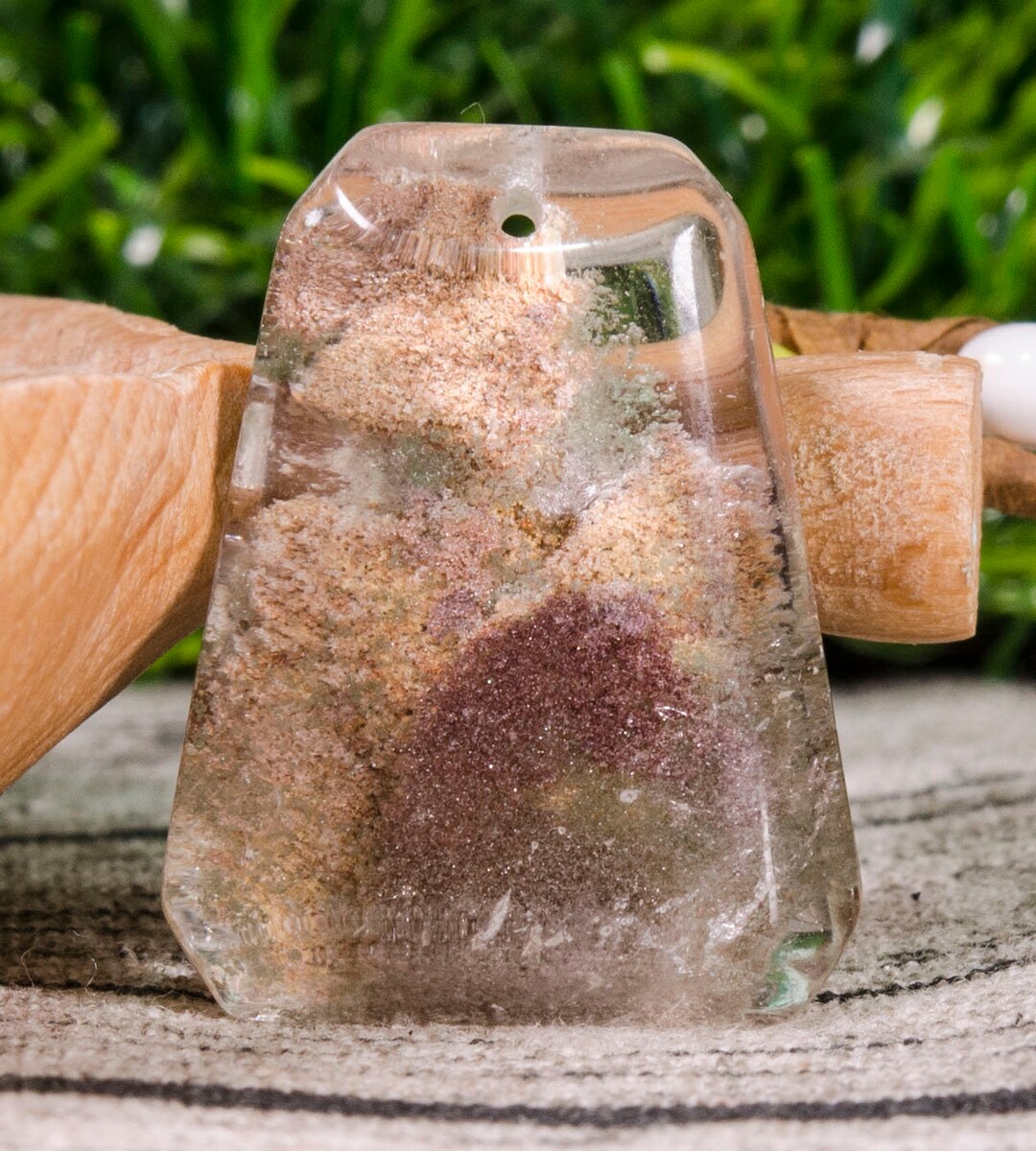 Garden Pendant,garden Quartz Pendant,quartz With Inclusions Jewelry ...