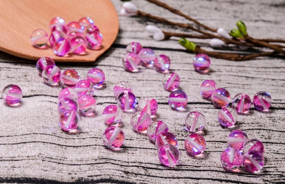 Pink Rainbow Titanium Aura Quartz Ballcrystal Ballcrystal | Etsy