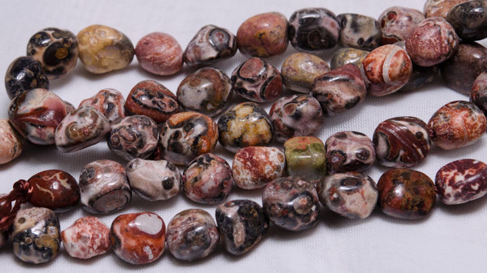 Wholesale Full Strand Natural Leopardite Crystal Quartz | Etsy