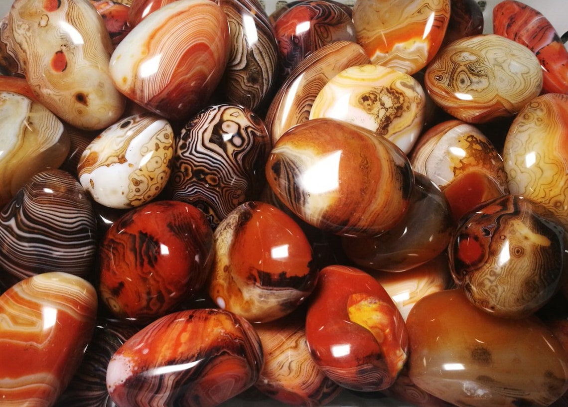 Wholesale Natural Red Agate Tumbled Stonered Agate Crystal - Etsy
