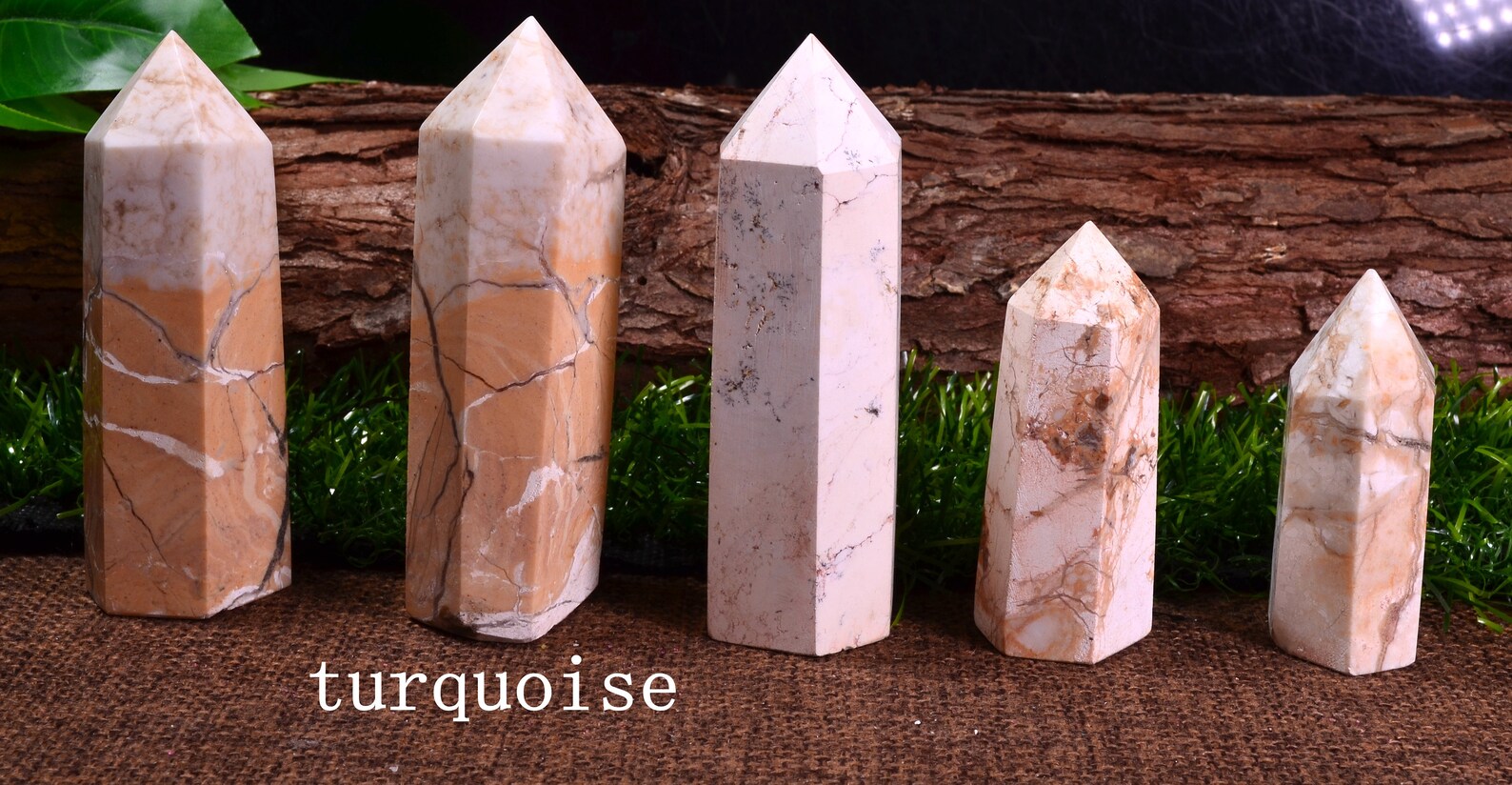 Tower of Natural Turquoise and Dyed Turquoise bluetower - Etsy