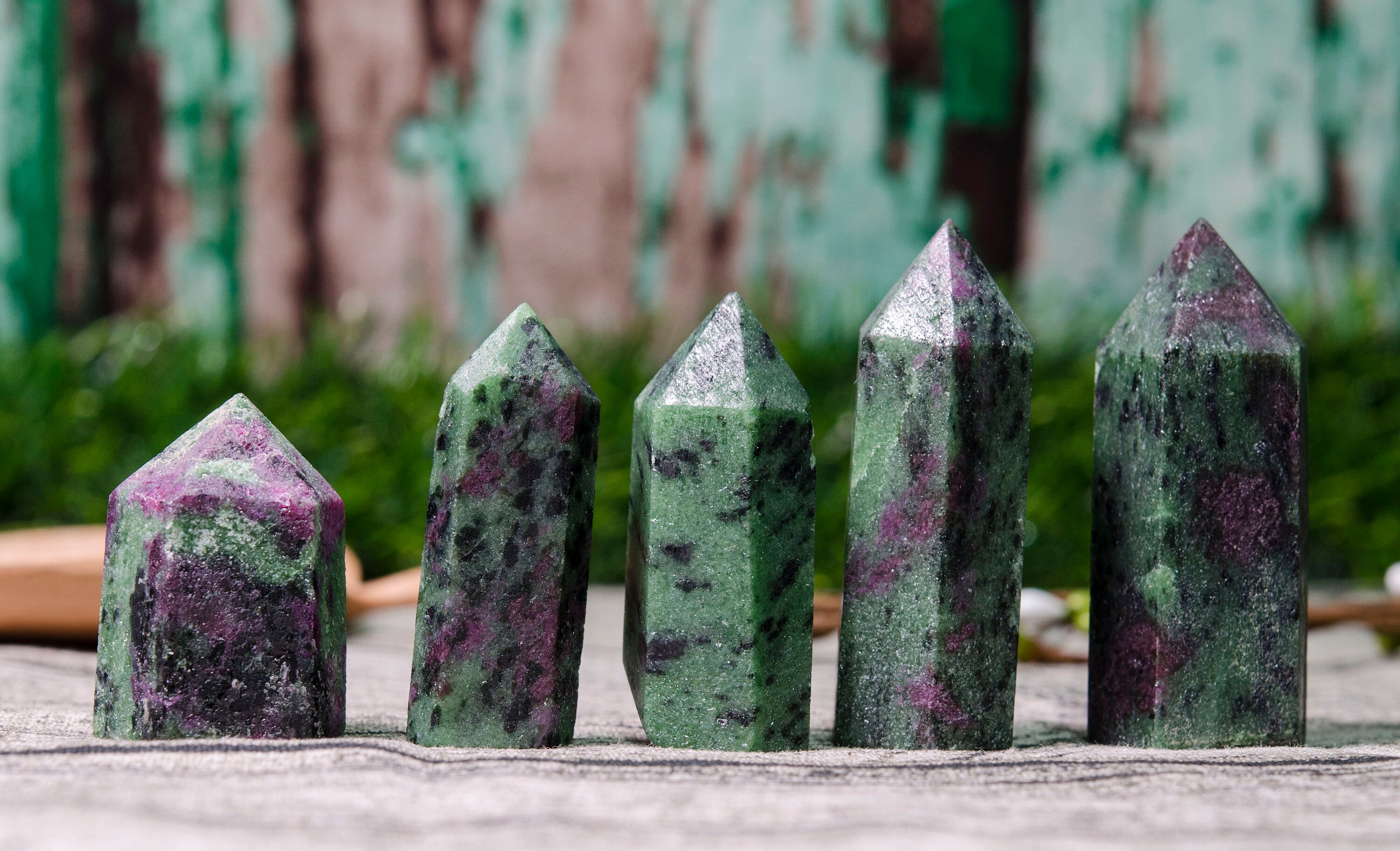 Ruby in Zoisite Crystal WandHealing Gem Stone Obelisk | Etsy