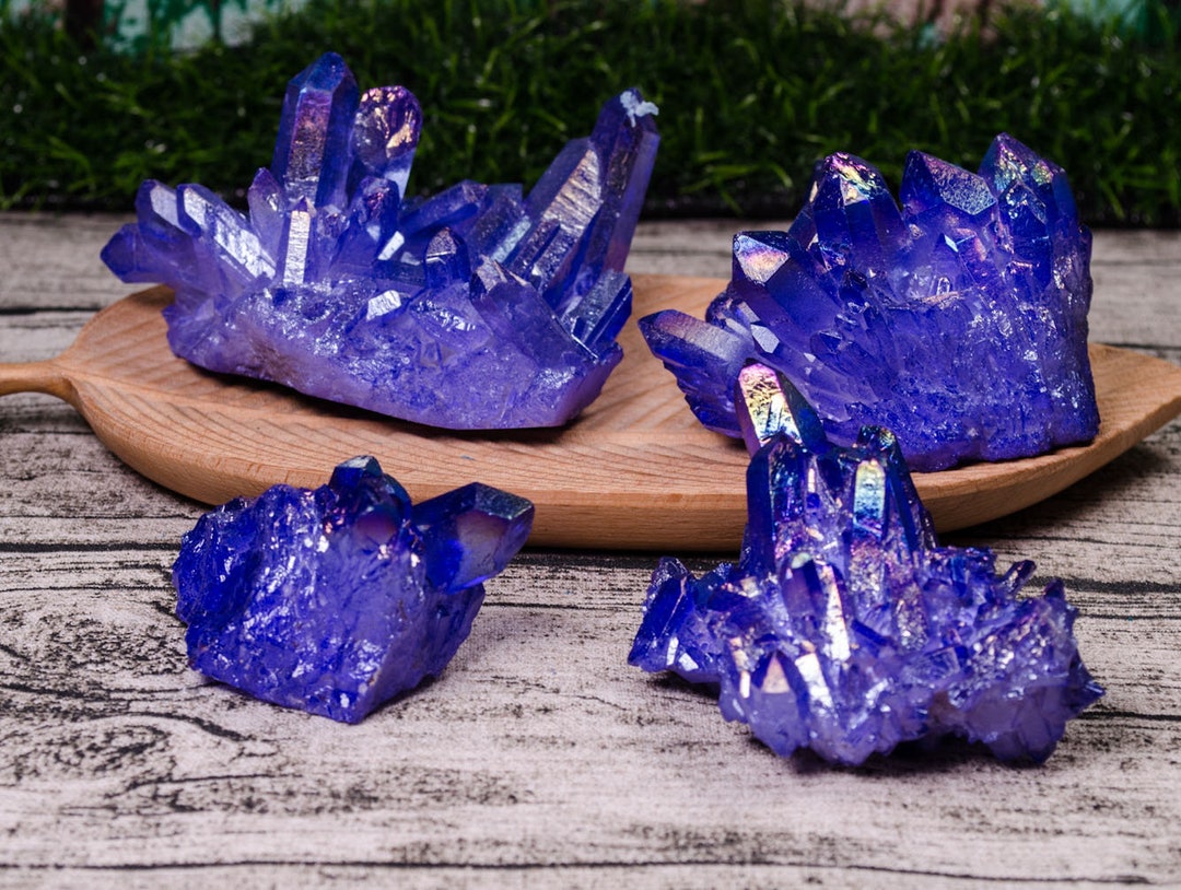 Wholesale Blue Aura Quartz Crystal,aura Quartz Cluster,angel Aura ...