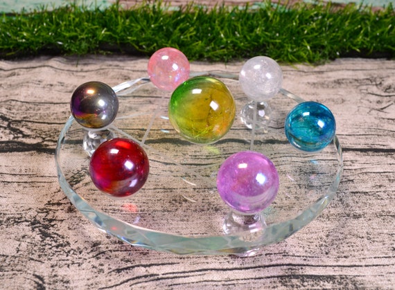 A Set of Aura Crystal Ball With Seven-star Glass - Etsy