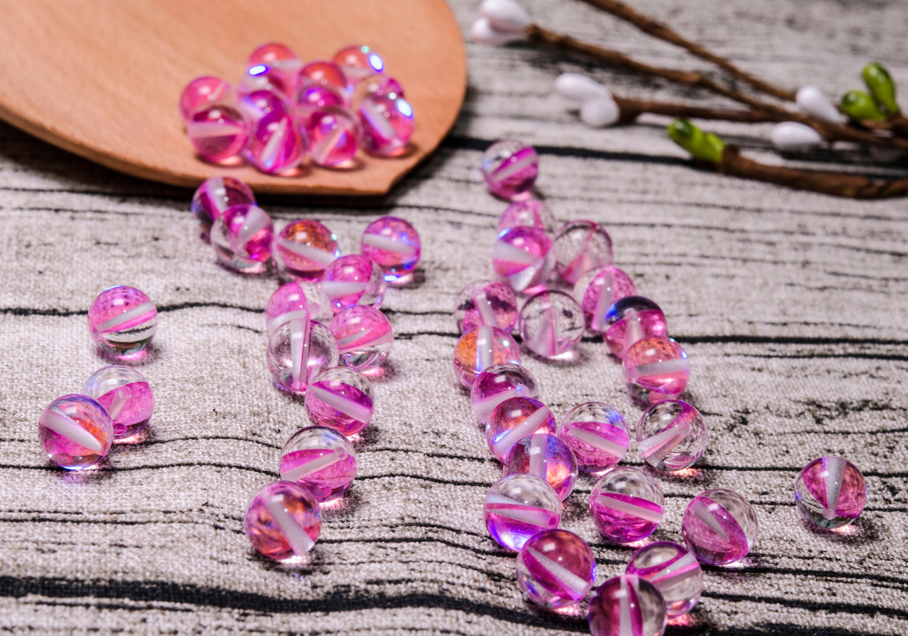 Pink Rainbow Titanium Aura Quartz BallCrystal BallCrystal | Etsy