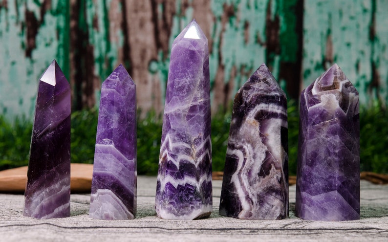 Natural Chevron Amethyst Crystal TowerAuralite 23 Crystal | Etsy