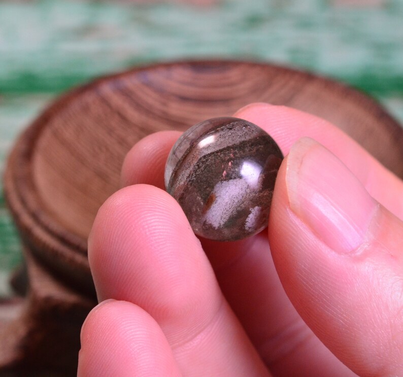 Tiny Phantom Crystal Sphere/small Phantom Quartz Balls/jewelry - Etsy
