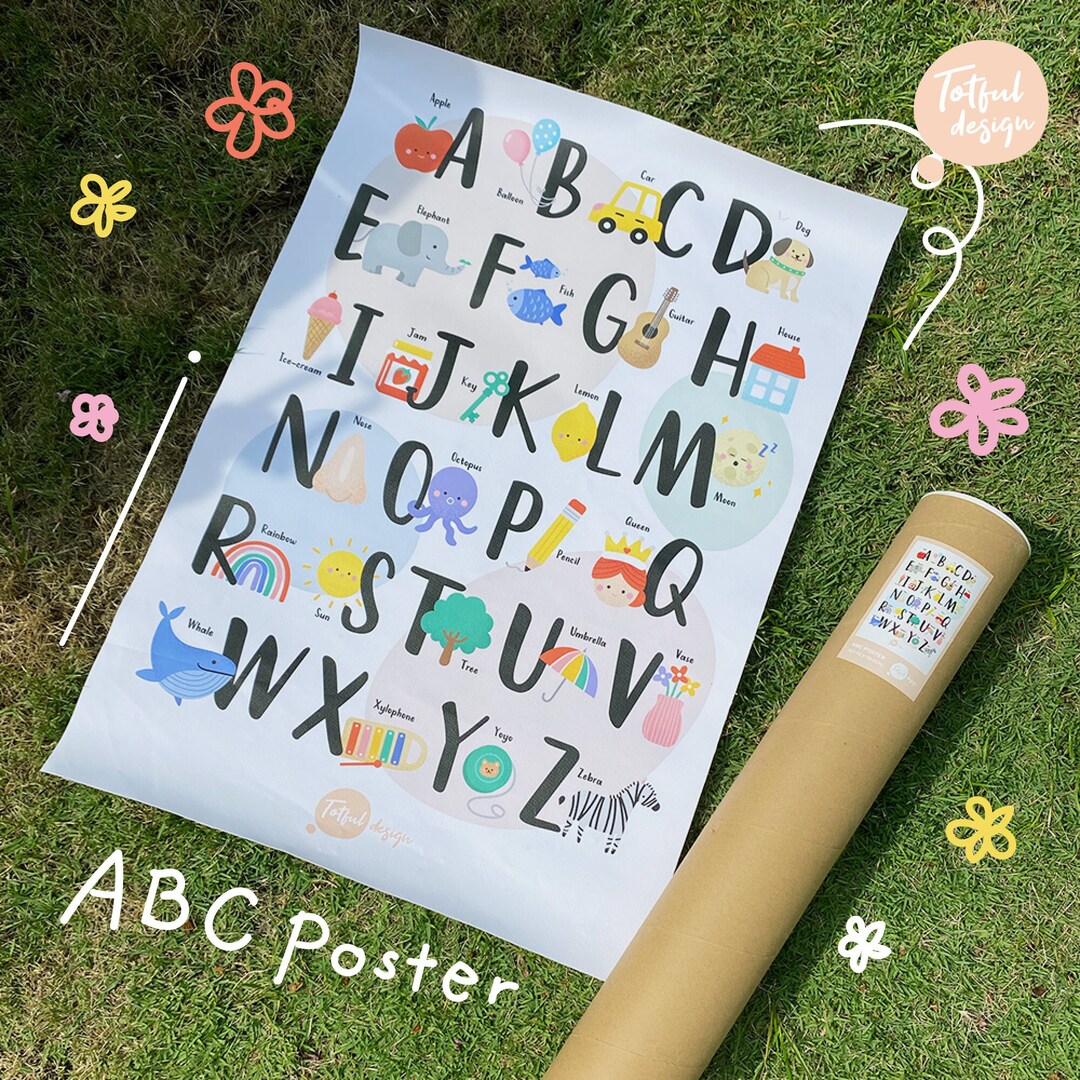 Totful Design ABC Poster Alphabet Poster Kids Learning Poster - Etsy