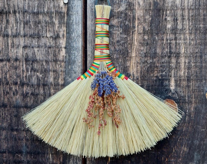 Double Hen Wing Broom, Witches Broom, Floral Broom for Wedding ...