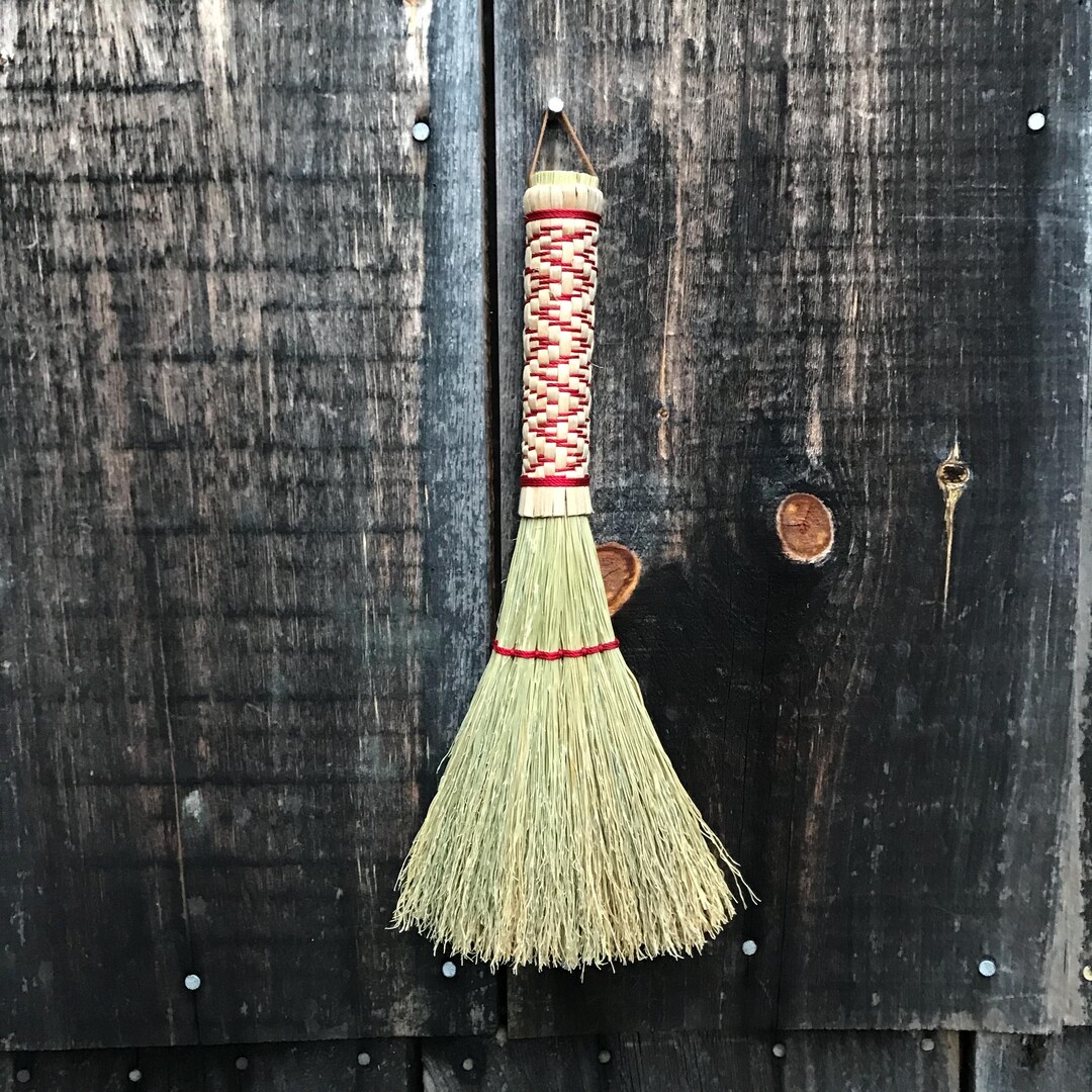 Stitched Red Zigzag Whisk Broom: Work Bench Hand Broom - Etsy