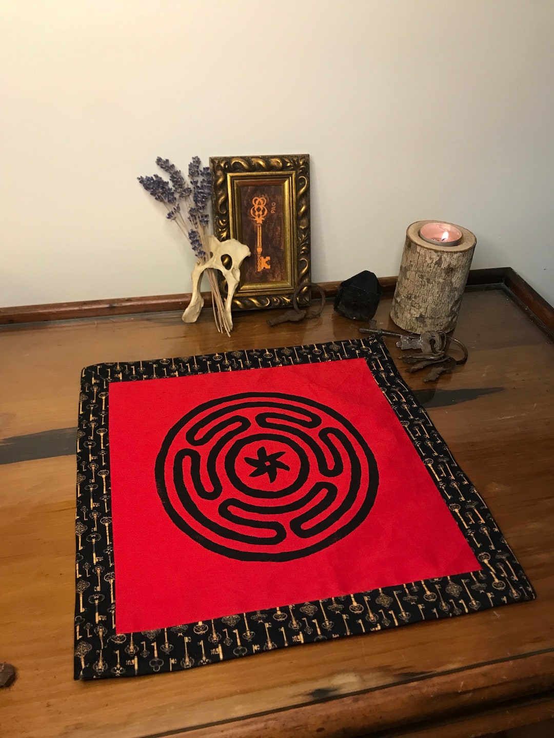 Hekate Crystal Grid Cloth, Hecate Altar Cloth, Strophalos Altar Cloth ...