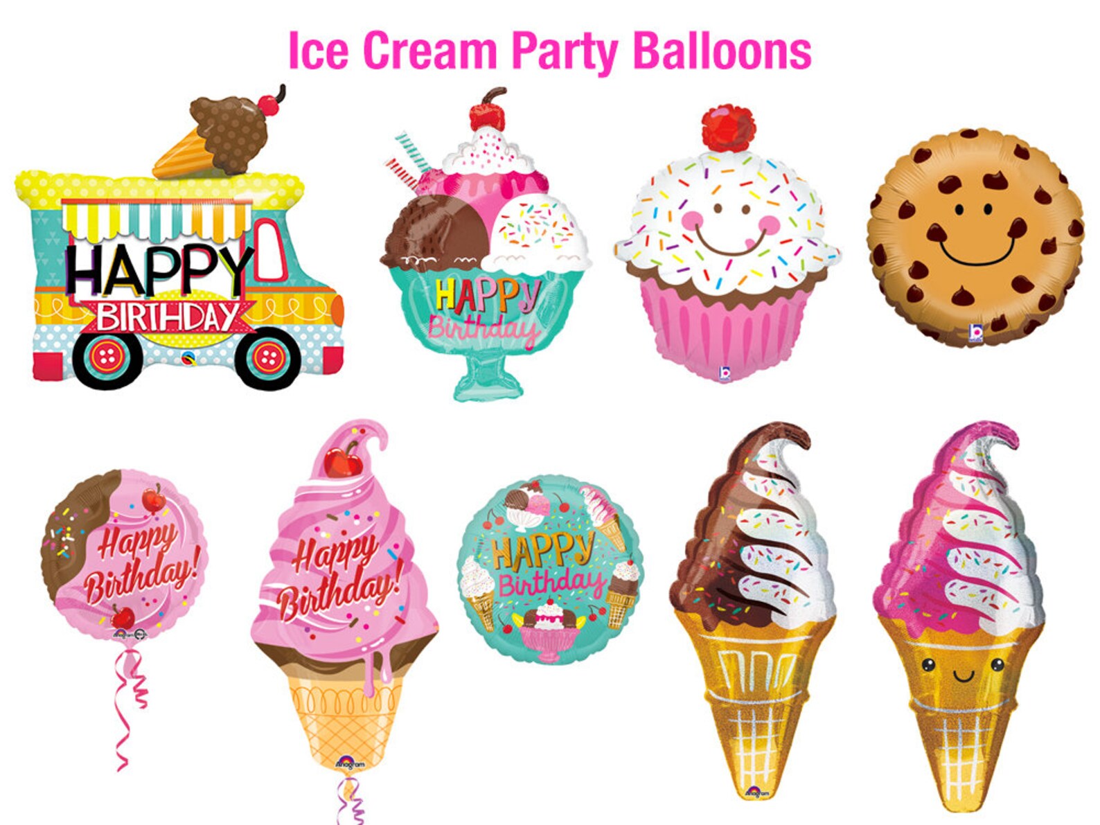 Ice Cream Party Balloons Ice Cream Decorations Ice Cream - Etsy