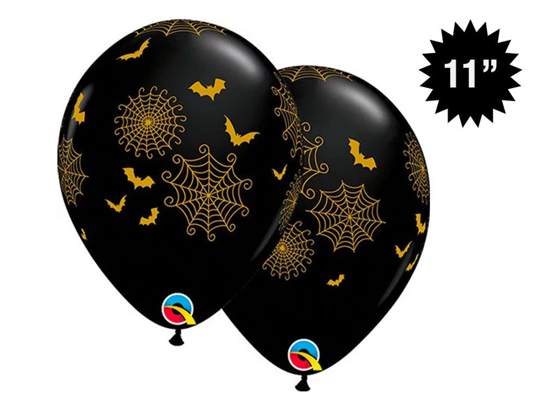 Spiderweb Balloons | Spider Webs and Bats Balloons, Halloween Party ...