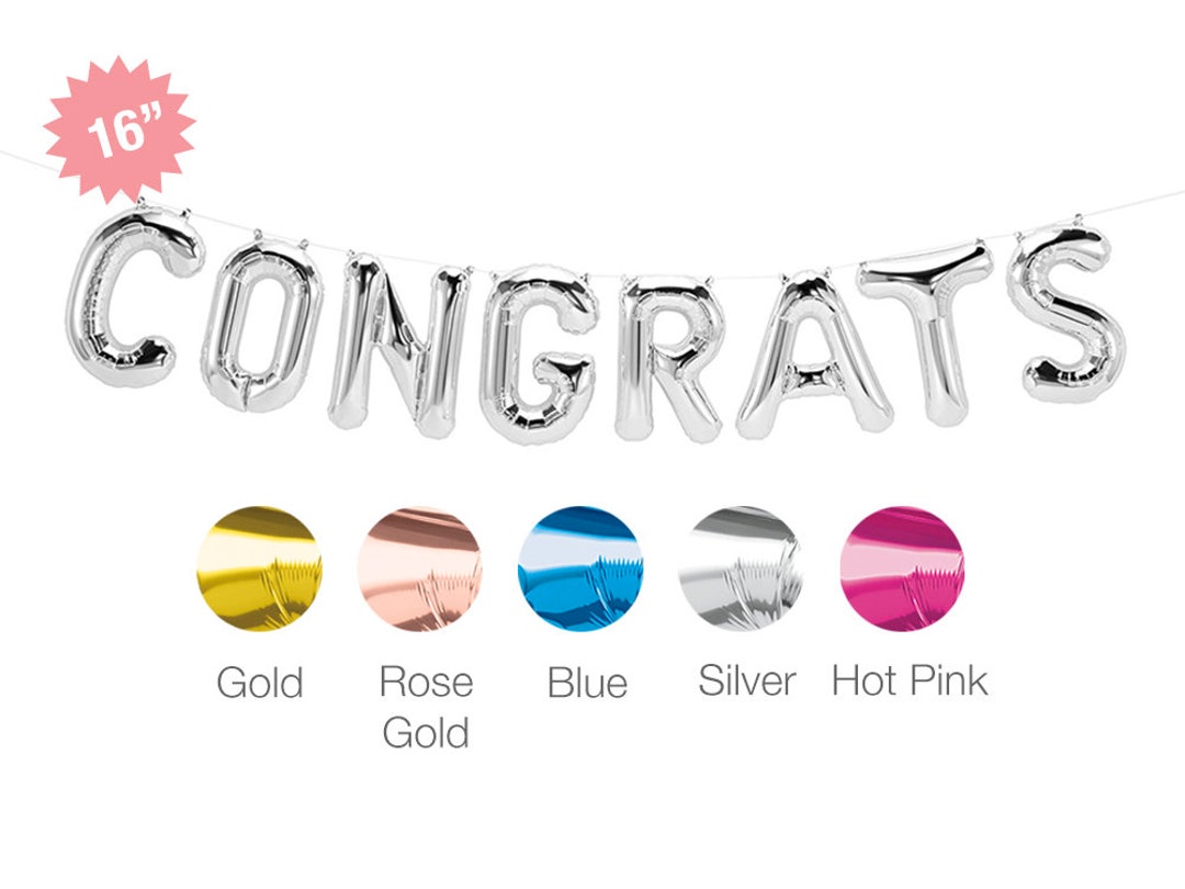 Congrats Banner Balloon Kit | Congrats Garland Letter Balloons ...