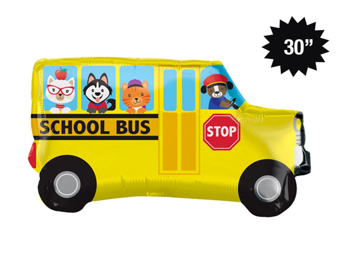 School Bus Balloon | 30" Large Back to School Decorations Back to ...