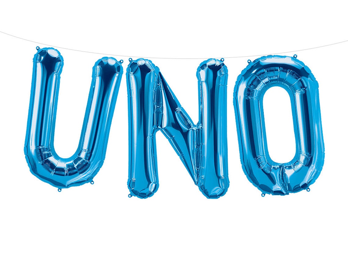 UNO Banner Balloons Uno Birthday Banner Uno Garland First - Etsy