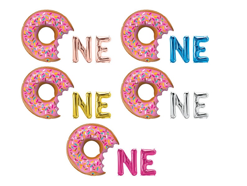 Custom Name is One Banner Balloon | One Donut Banner One Balloon Banner ...