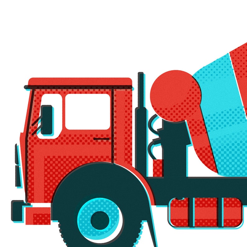 SET of 3 Construction Prints Kids Wall Art Retro Nursery - Etsy UK