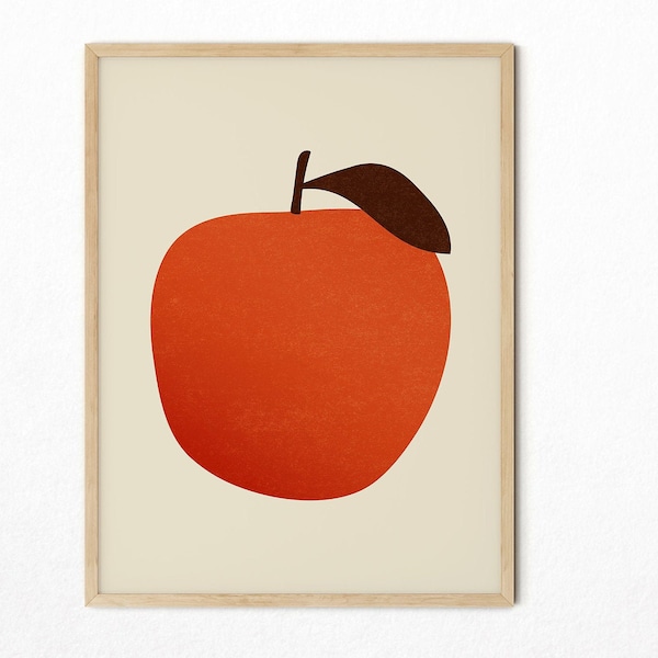 Red Apple Print - Etsy